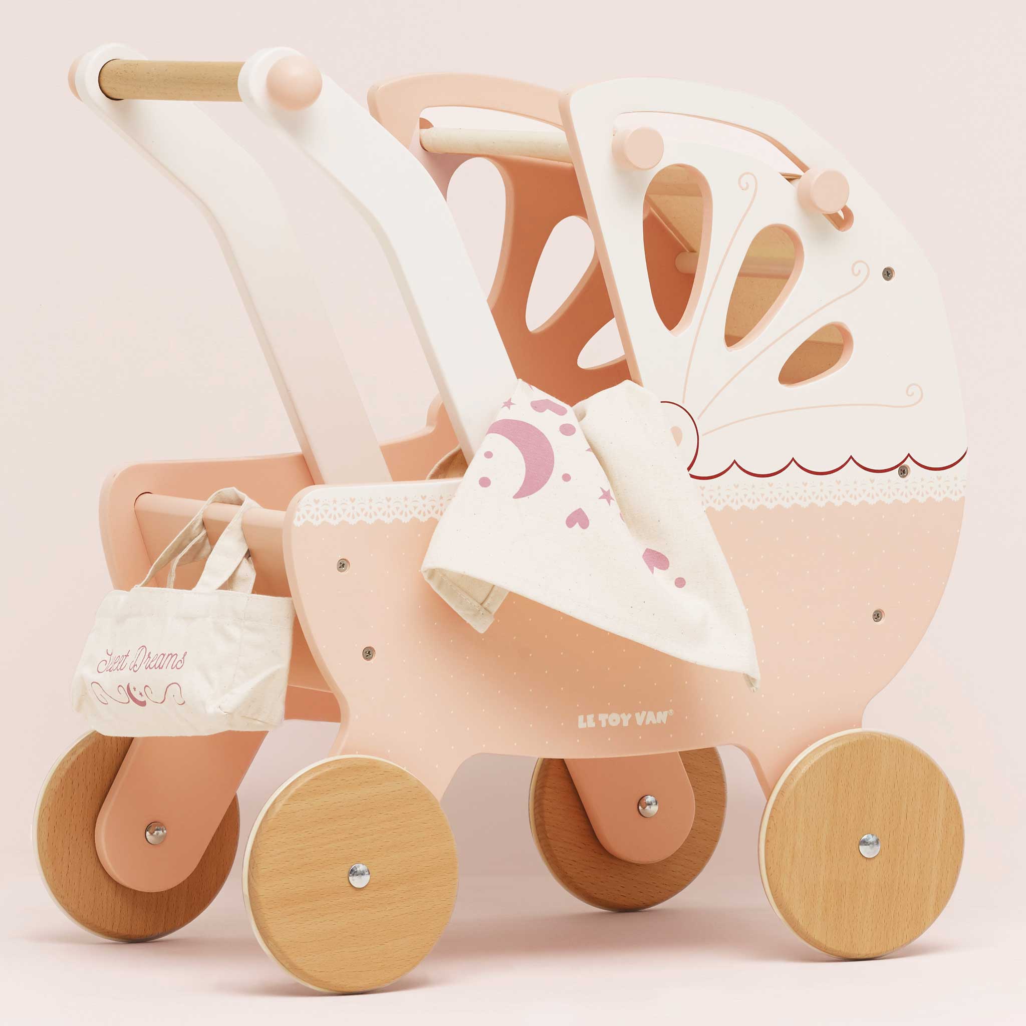 Retro Wooden Doll Pram – Meri Meri UK